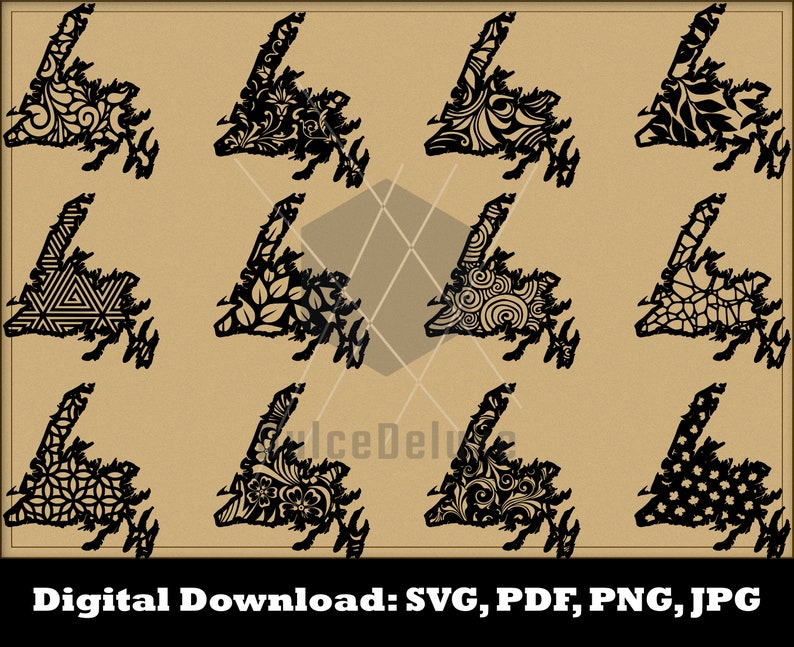 Newfoundland SVG - Newfoundland Silhouette - Newfoundland Bundle SVG ...