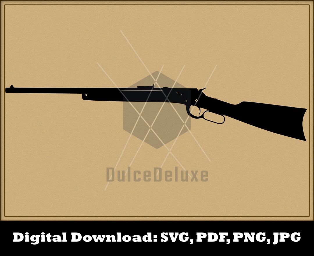Lever Action Rifle SVG - Model 1892 SVG - Gun SVG - Rifle Clipart ...