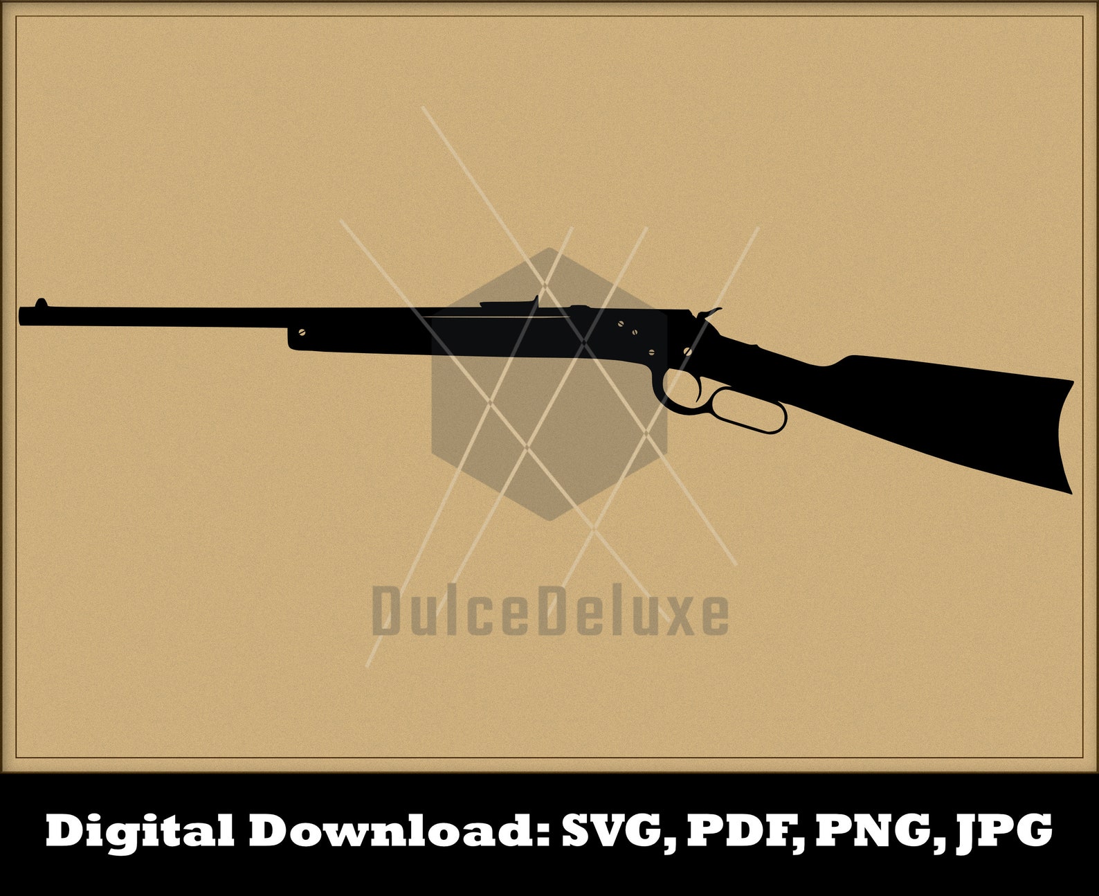 Lever Action Rifle SVG - Model 1892 SVG - Gun SVG - Rifle Clipart ...