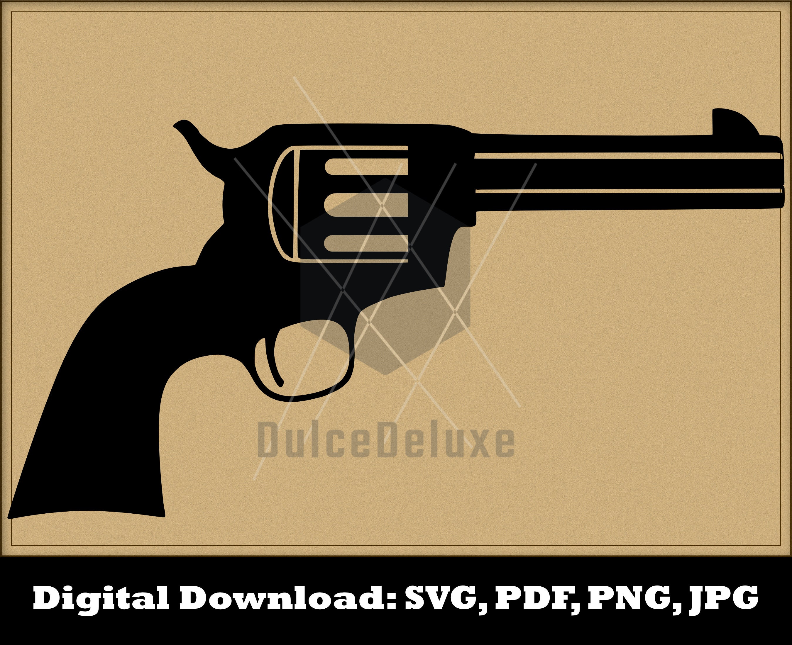 Revolver SVG - Gun SVG - Six Shooter SVG - Revolver Clipart - Revolver ...