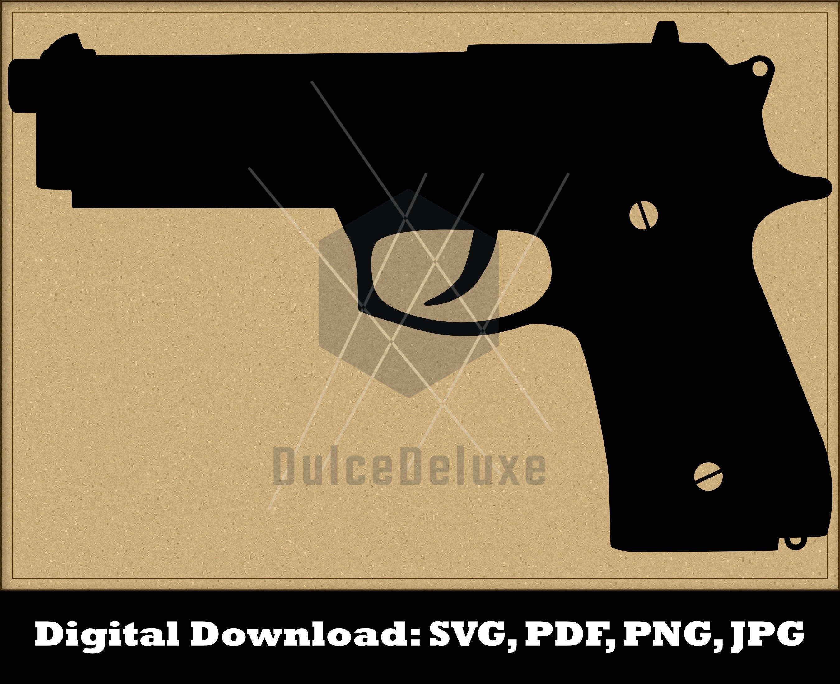 Handgun SVG Gun SVG Pistol SVG Handgun Clipart Handgun Cut Files for ...