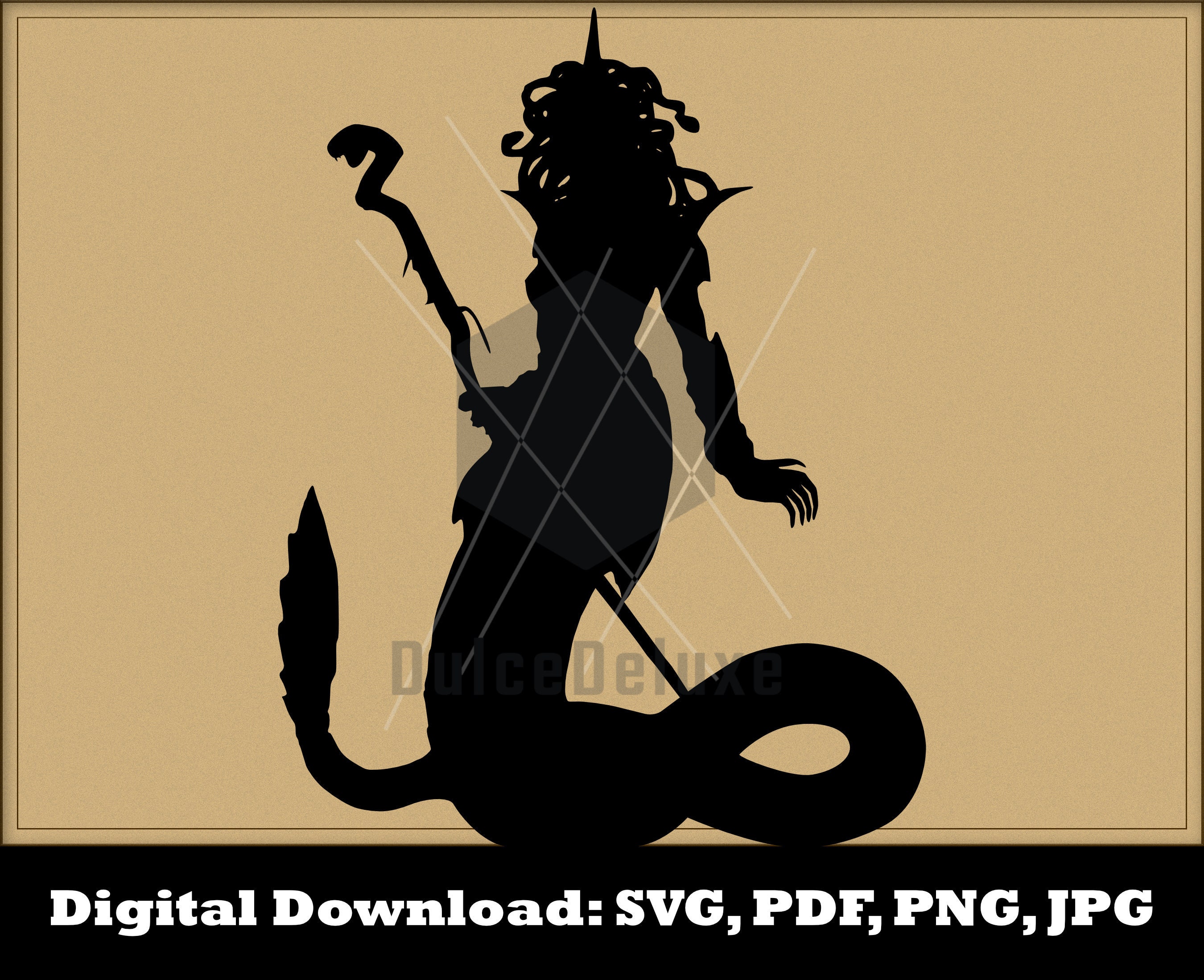 Medusa SVG - Gorgon SVG Dungeons and Dragons Mythical Creatures ...