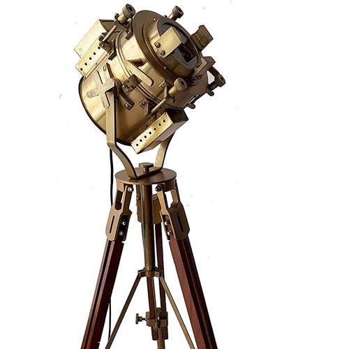 Hollywood Modern Studio Searchlight Nautical Tripod Floor Lamp - Etsy