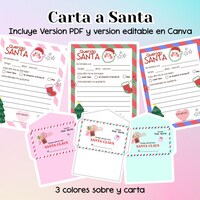 Christmas PDF Pack. Letters to Santa, Santa Placemat, Gift Tags From ...