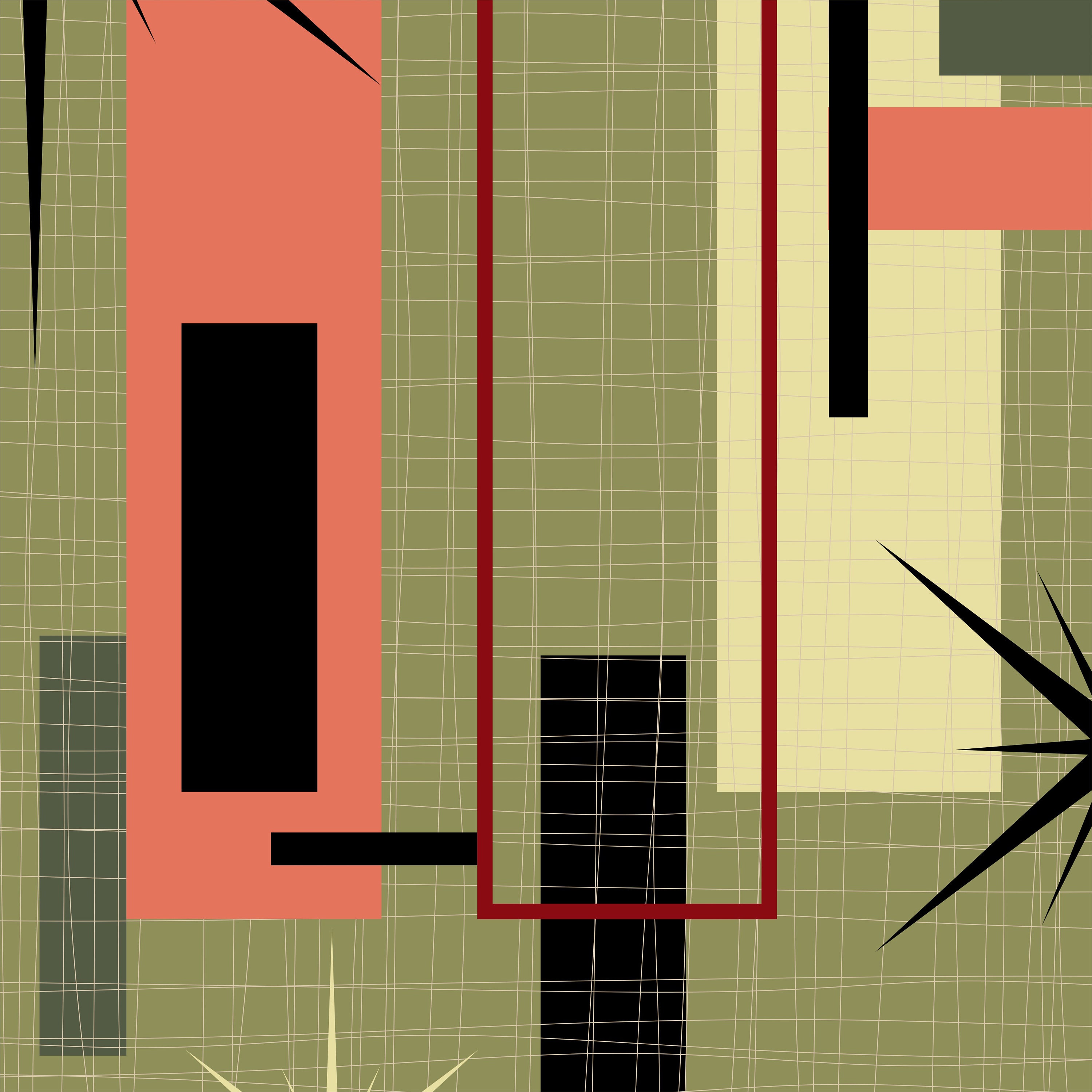 Atomic Mid Century Modern Inspired Art Poster Minimal - Etsy