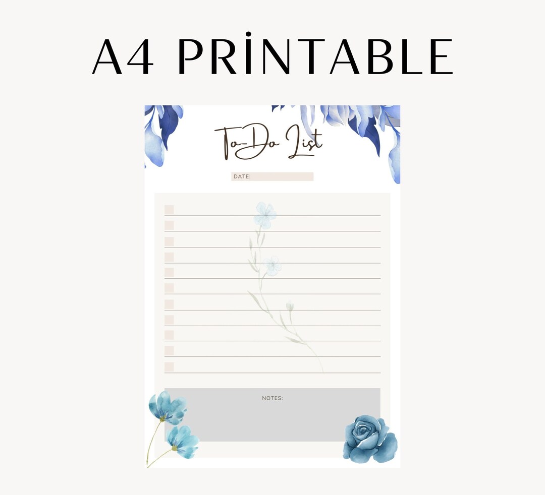 Minimal to Do List Printable Simple Tasks List Template - Etsy