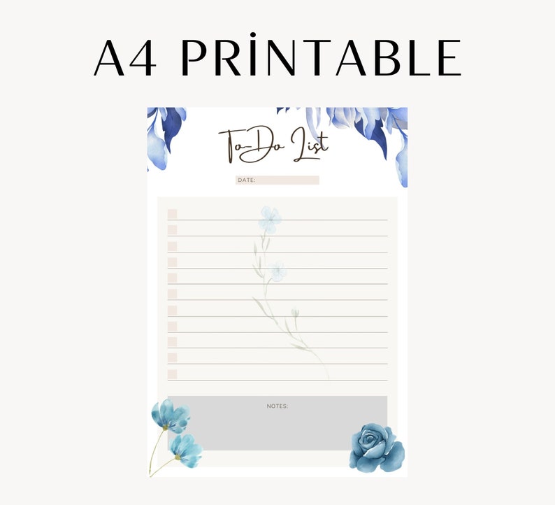 Minimal to Do List Printable Simple Tasks List Template - Etsy