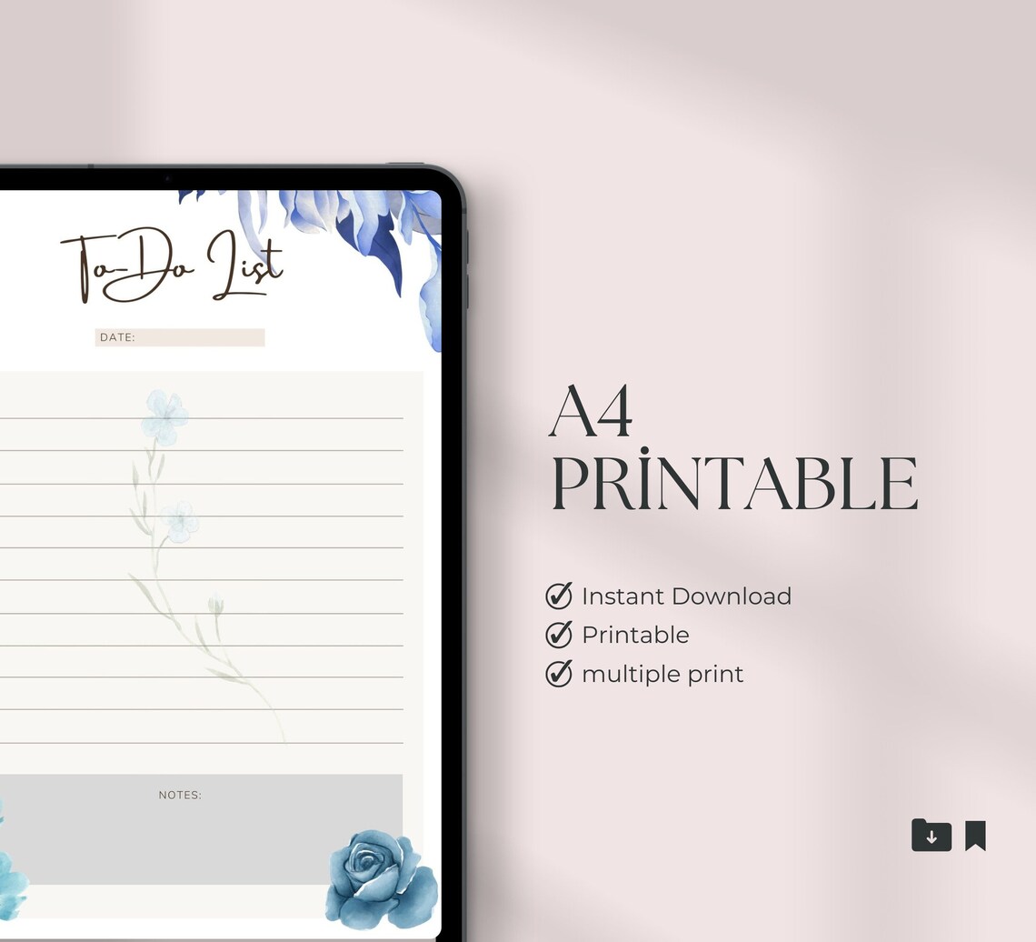 Minimal to Do List Printable Simple Tasks List Template - Etsy