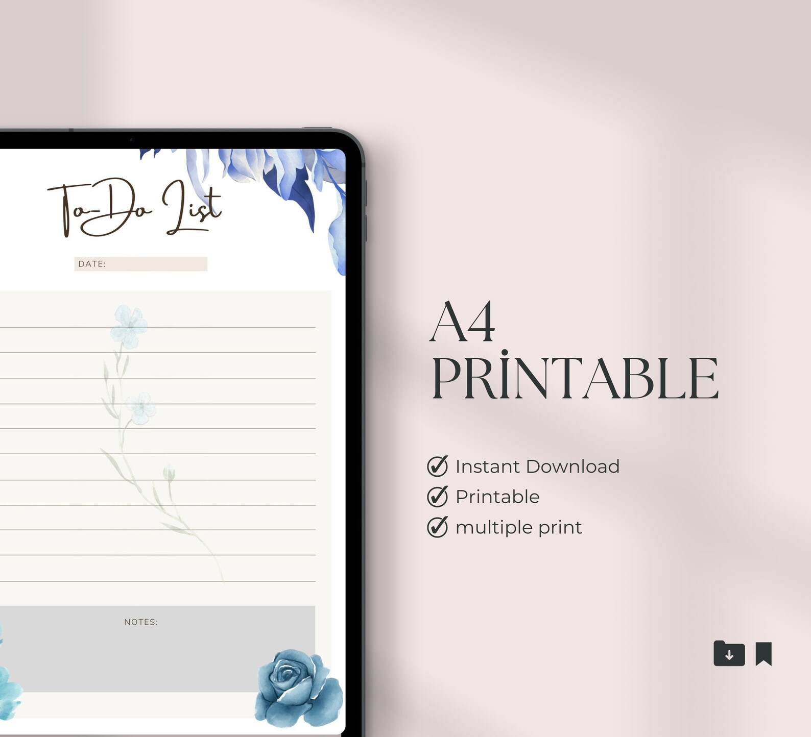 Minimal to Do List Printable Simple Tasks List Template - Etsy