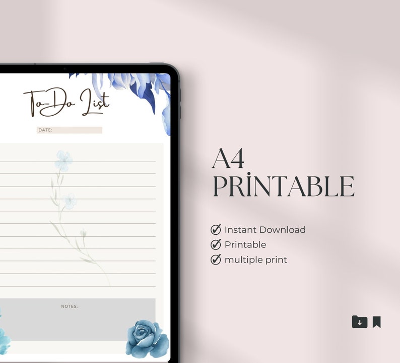 Minimal to Do List Printable Simple Tasks List Template - Etsy