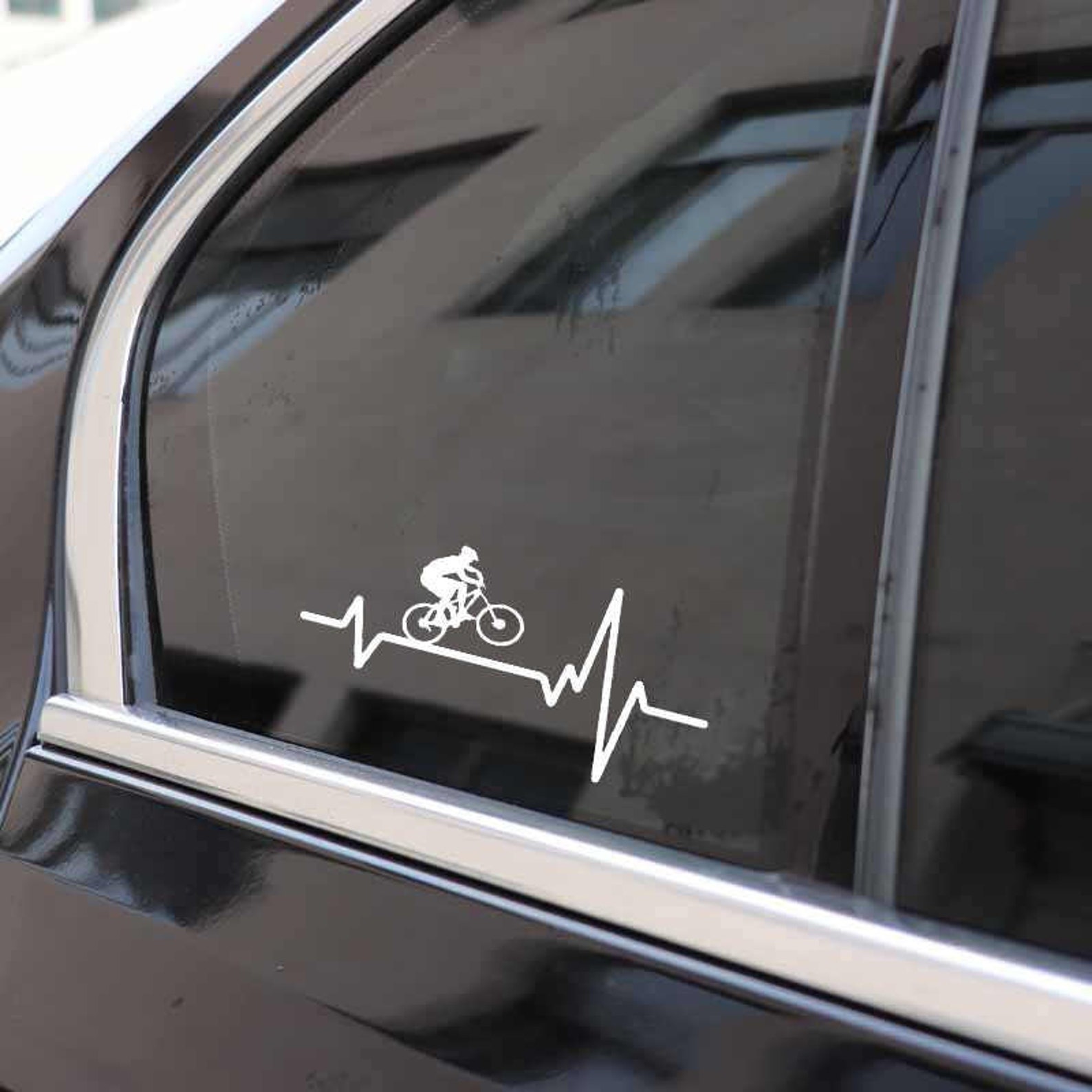 Mountain Bike Heartbeat Decal, MTB Heartbeat Decal, MTB Heartbeat Car ...