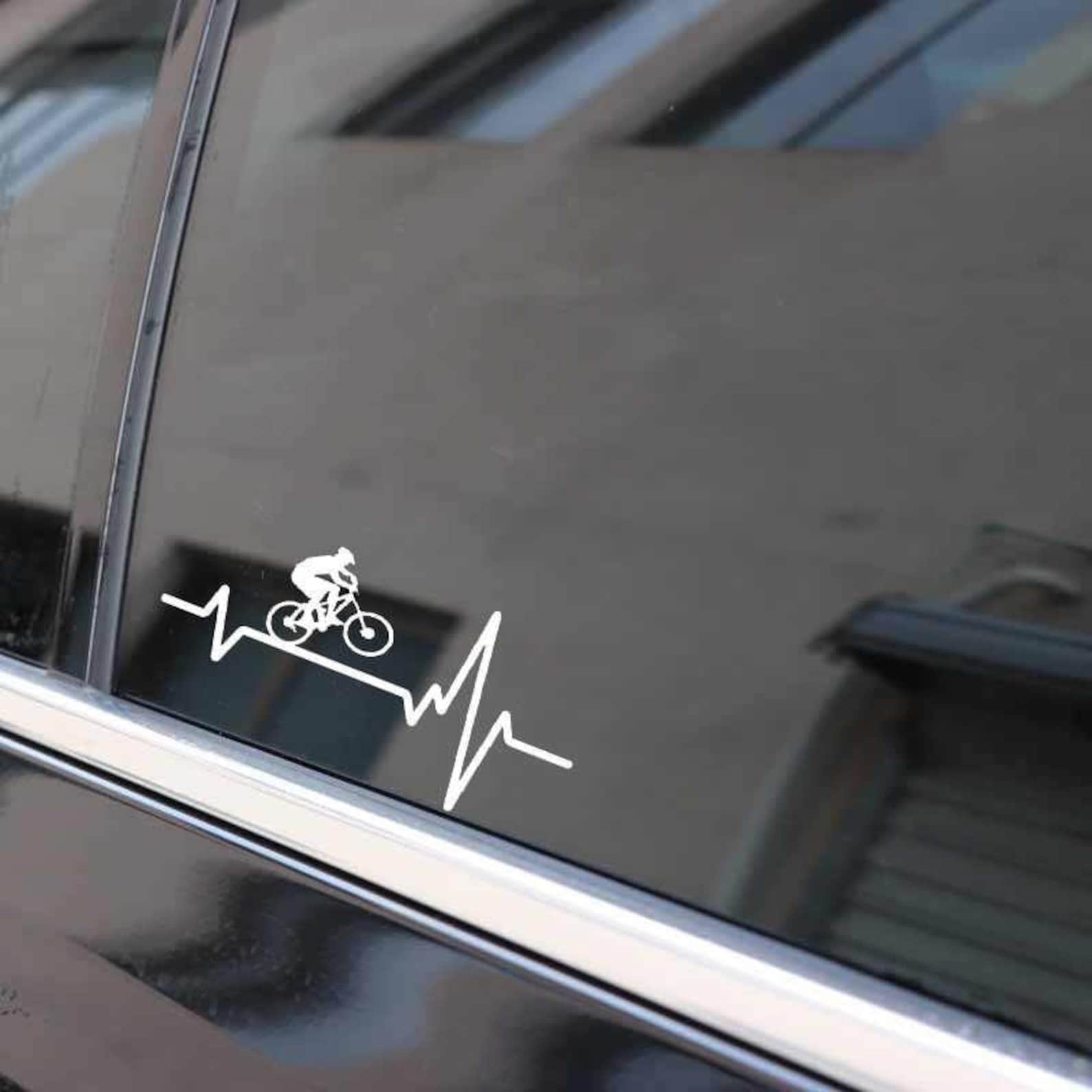 Mountain Bike Heartbeat Decal, MTB Heartbeat Decal, MTB Heartbeat Car ...