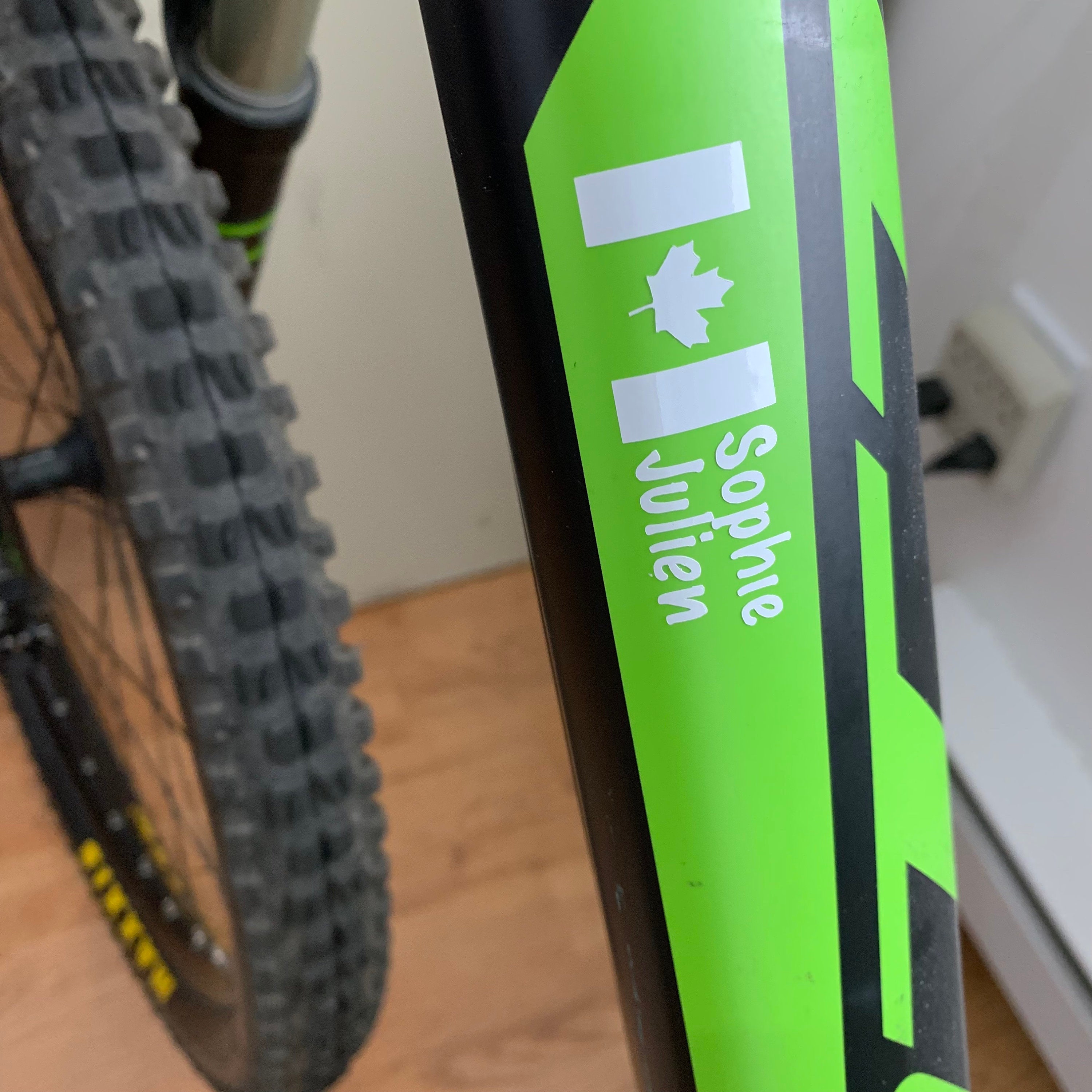 Full Name With Canada Flag Decal, Bike, Mountain Bike, Bicycle Name ...