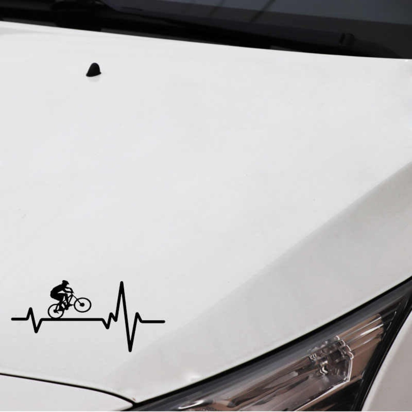 Mountain Bike Heartbeat Decal, MTB Heartbeat Decal, MTB Heartbeat Car ...