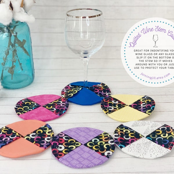 Wine Glass Coaster - Etsy