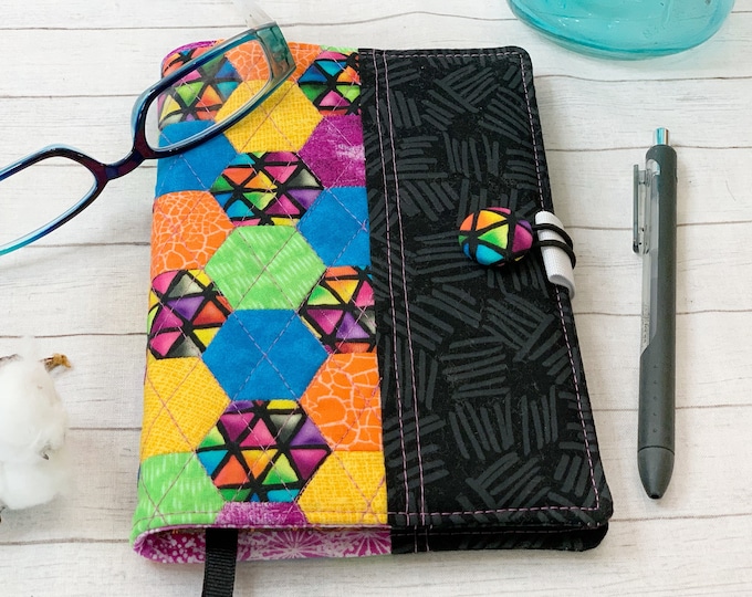 Journal Cover, Notebook Cover, Quilted Cover, College Student Gift ...