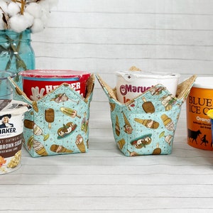 Ice Cream Cozy, Pint Sleeve, Ice Cream Holder, Pint Size Cup Cozy, Ice ...