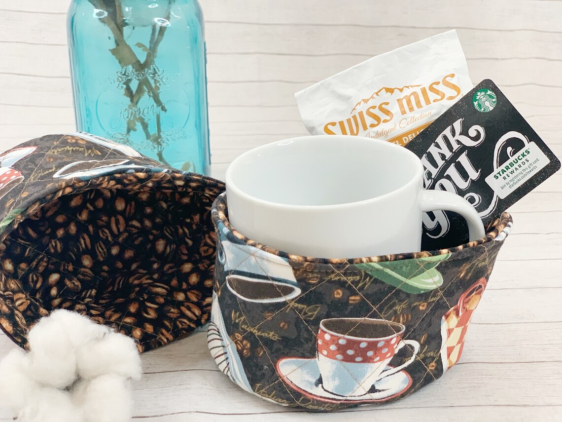 Microwave Cozy Mug Cozy Coffee Cup Holder Fabric Cozy | Etsy