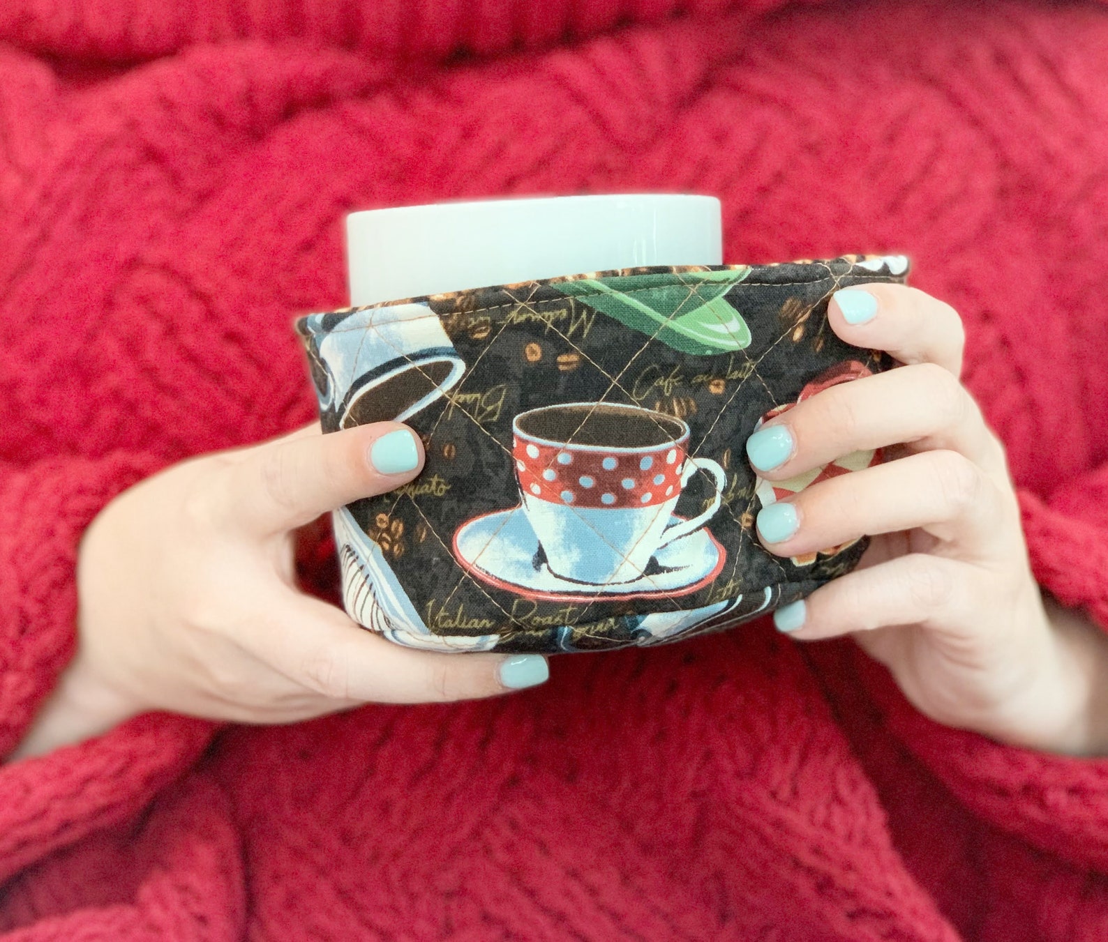 Microwave Cozy Mug Cozy Coffee Cup Holder Fabric Cozy | Etsy