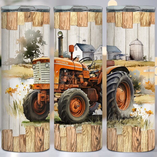 Orange Tractor - Etsy