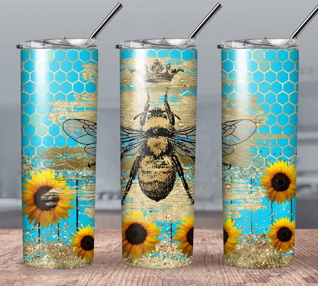 Bee Tumbler Wrap,sunflowers 20oz Tumbler Wrap PNG - Etsy