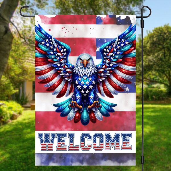 American Flag Garden Flag Design - Etsy
