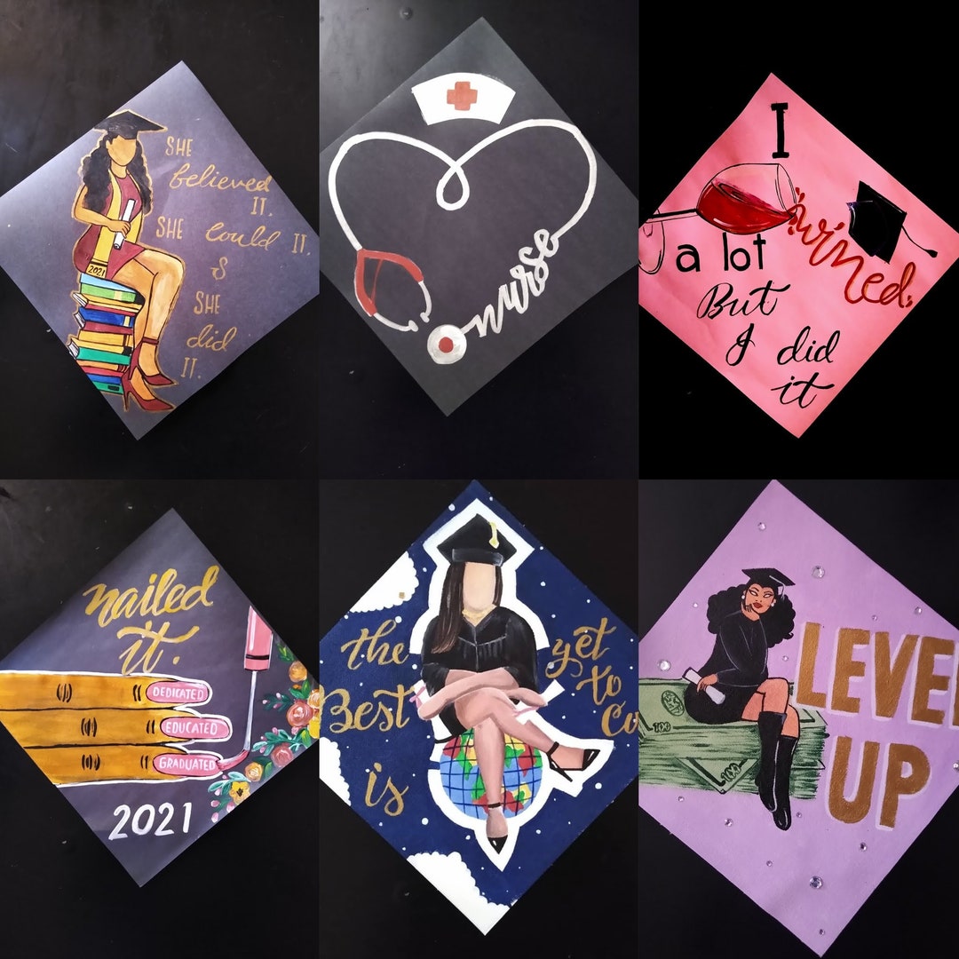 Hand Painted Graduation Caps - Etsy