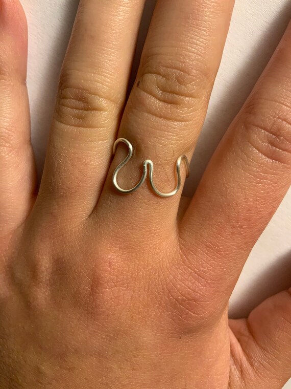 Adjustable Silver Plated Copper Boogie Ring | Etsy
