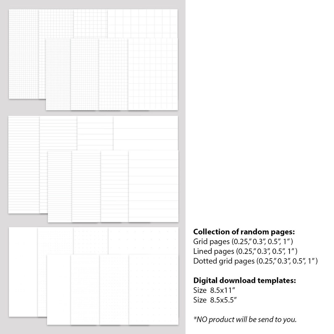 Random Pages: Various Sheets for Personal Use, Digital Download - Etsy