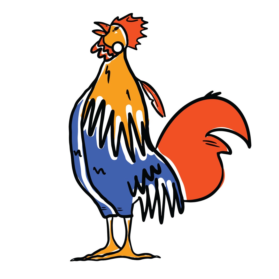 Rooster Die-cut Vinyl Sticker (dimensions: 3 in Height X 2.27 in Width ...