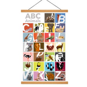 ABC Animal Kids Alphabet Poster - 11x17 Wall Art (unframed) - Etsy