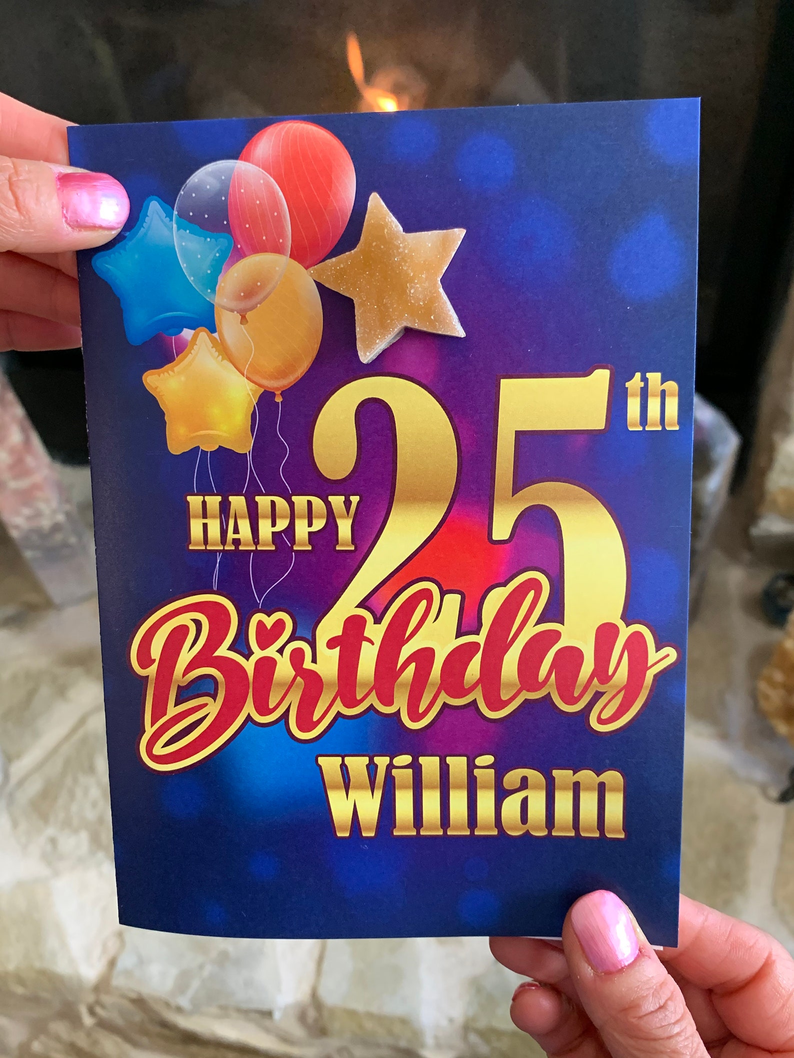 25th Birthday Card For Boyfriend Happy 25th Birthday Etsy