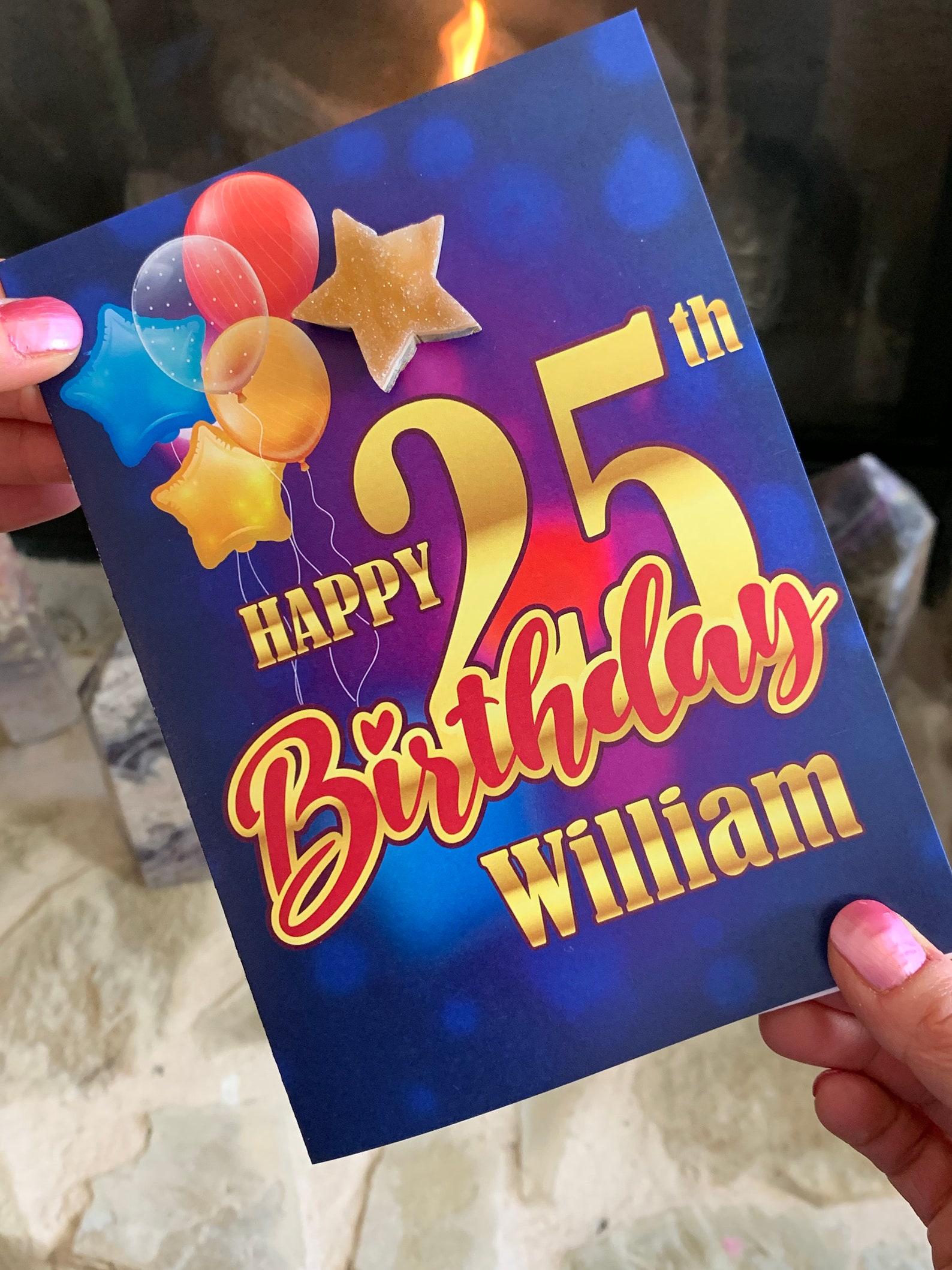 25th Birthday Card For Boyfriend Happy 25th Birthday Etsy