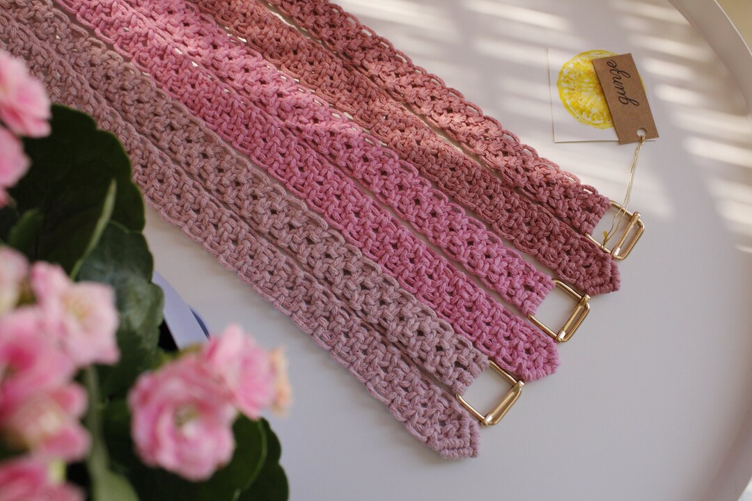 GUNZE ~ MACRAME BELTS/ 100% Cotton Macrame Belts, Boho Style, Macrame ...