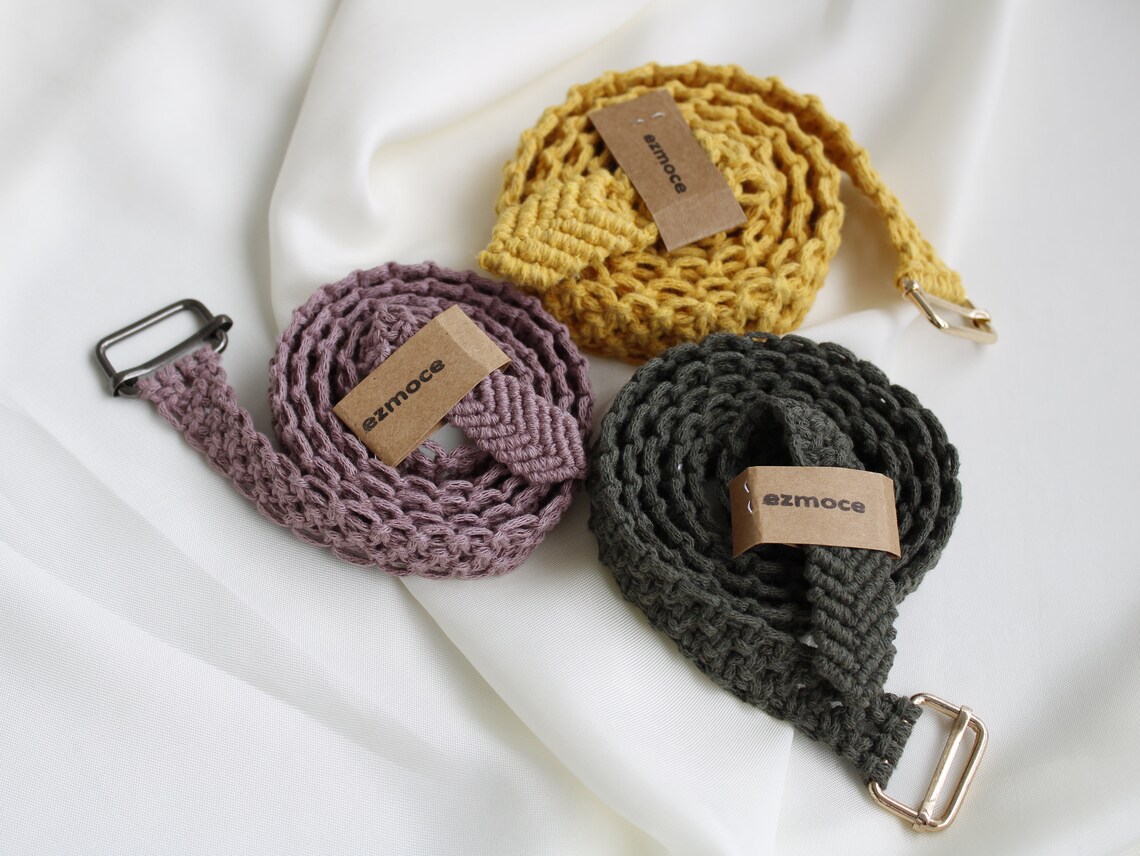 Macrame Belt Handmade Macrame Belt Cotton Belt Boho Macrame - Etsy