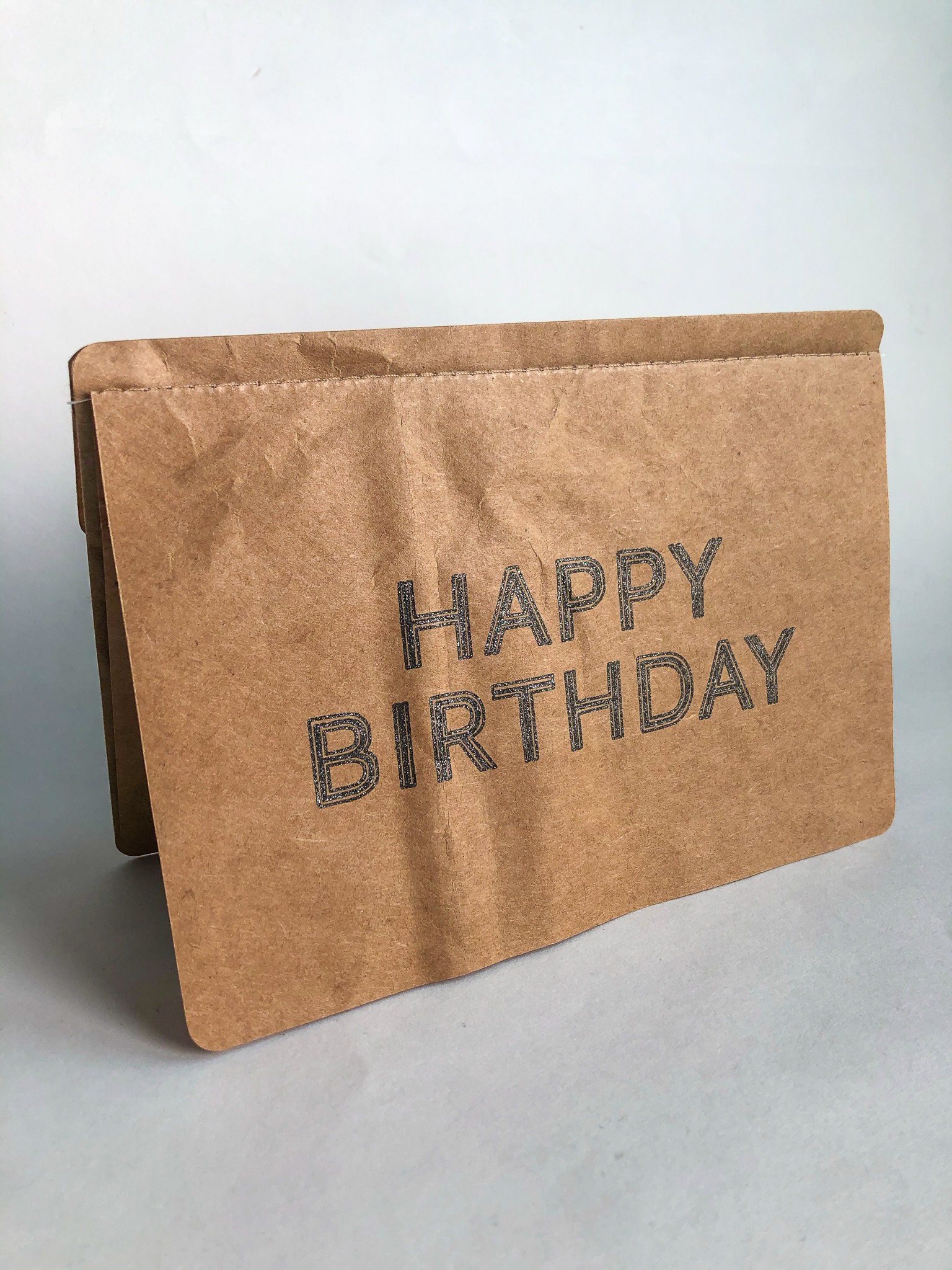 Happy Birthday Card Upcycled Paper - Etsy