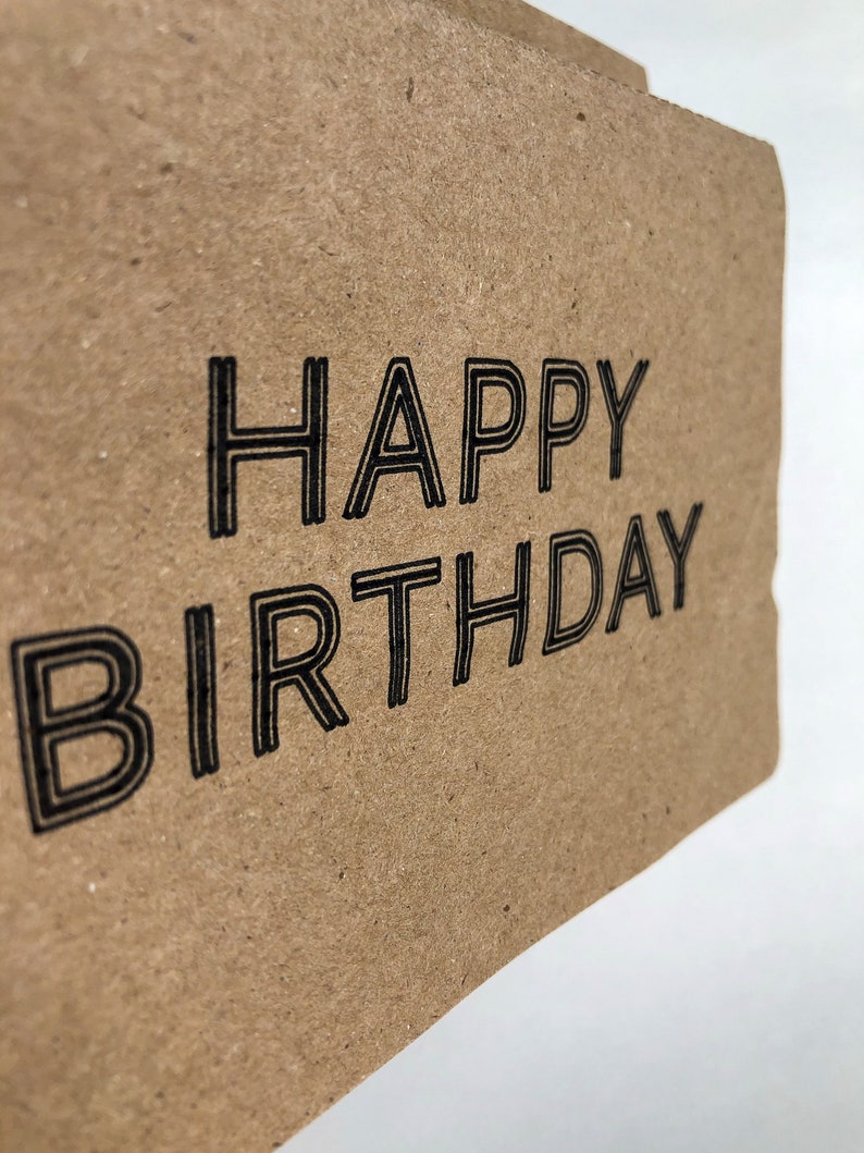 Happy Birthday Card Upcycled Paper - Etsy