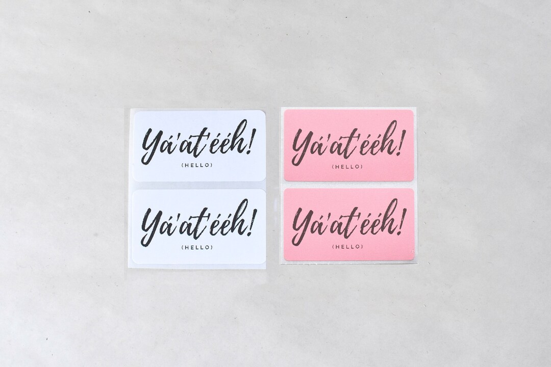 Yá'át'ééh Shipping Stickers | Stationery, Hello, Navajo - Etsy
