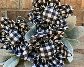 Black and White Buffalo Plaid Farmhouse Bell Ornament - Etsy
