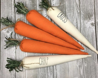 Set of 5 Farmhouse Fabric Easter Carrots - Etsy