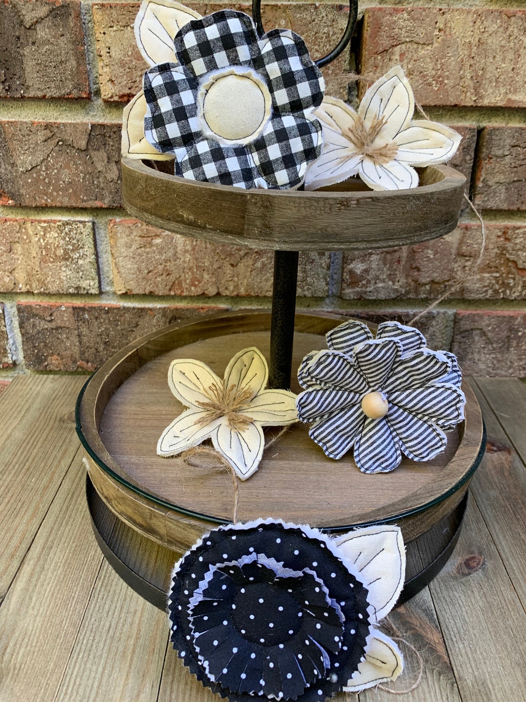 Farmhouse Spring Summer Garland, Fabric Garland,flower Garland ...