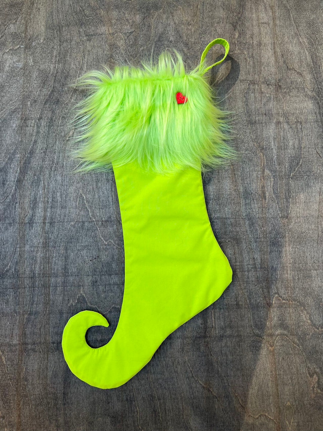 Green Stocking, Elf Stocking, Green Stocking, Christmas Stocking ...