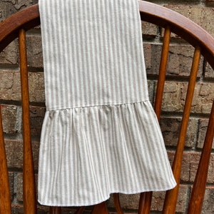 Farmhouse Ruffled Tea Towel,shabby Tea Towel,striped Tea Towel,linen ...