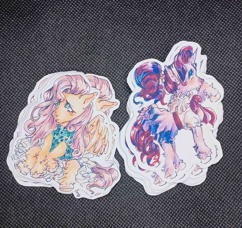 My Little Pony Stickers Fluttershy, Rarity - Etsy