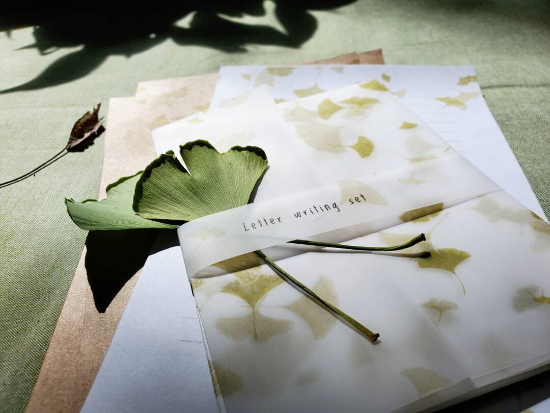 Letter Writing Set - "from Summer to Autumn" /transulcent Envelope and ...