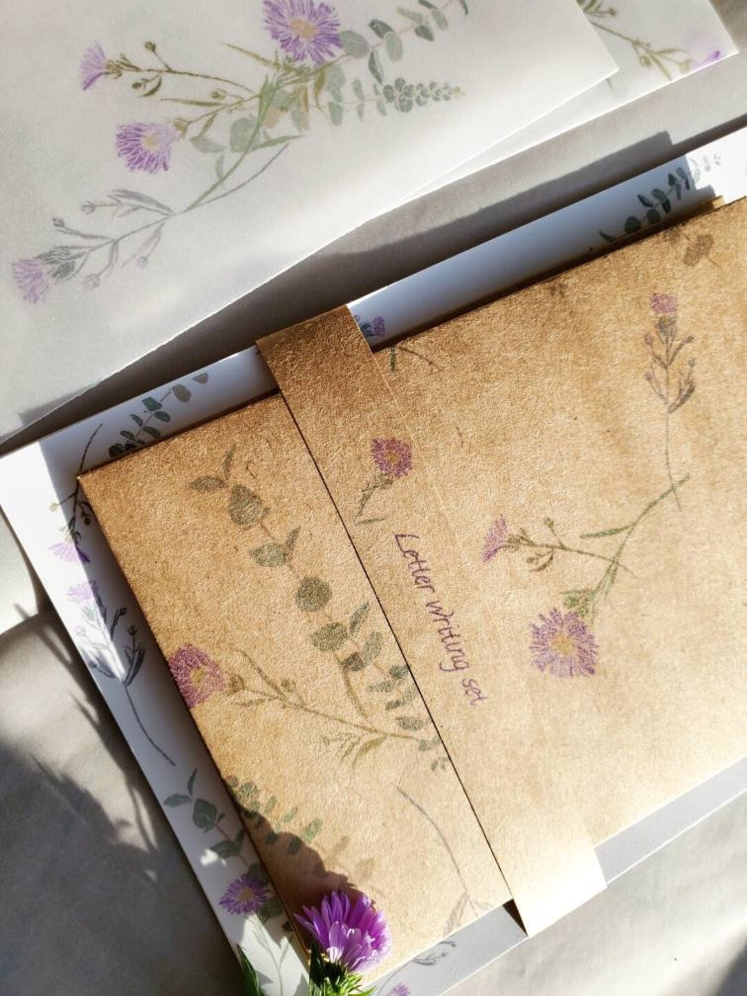 Letter Writing Set - Gift/cottagecore Floral Stationery With Envelopes ...
