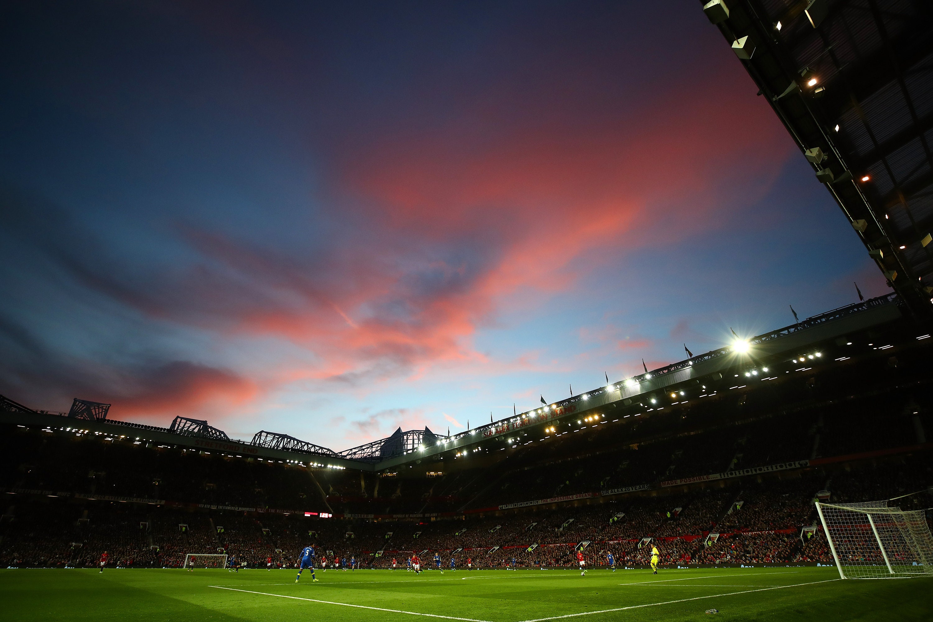 Old Trafford Stadium Sky and Sunset Manchester United | Etsy