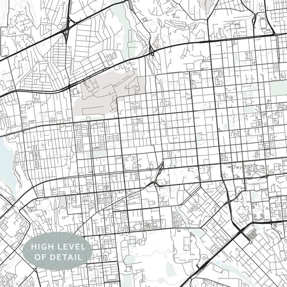 Globes & Maps Almaty City Map Almaty Print Street Map Decor Almaty Map ...