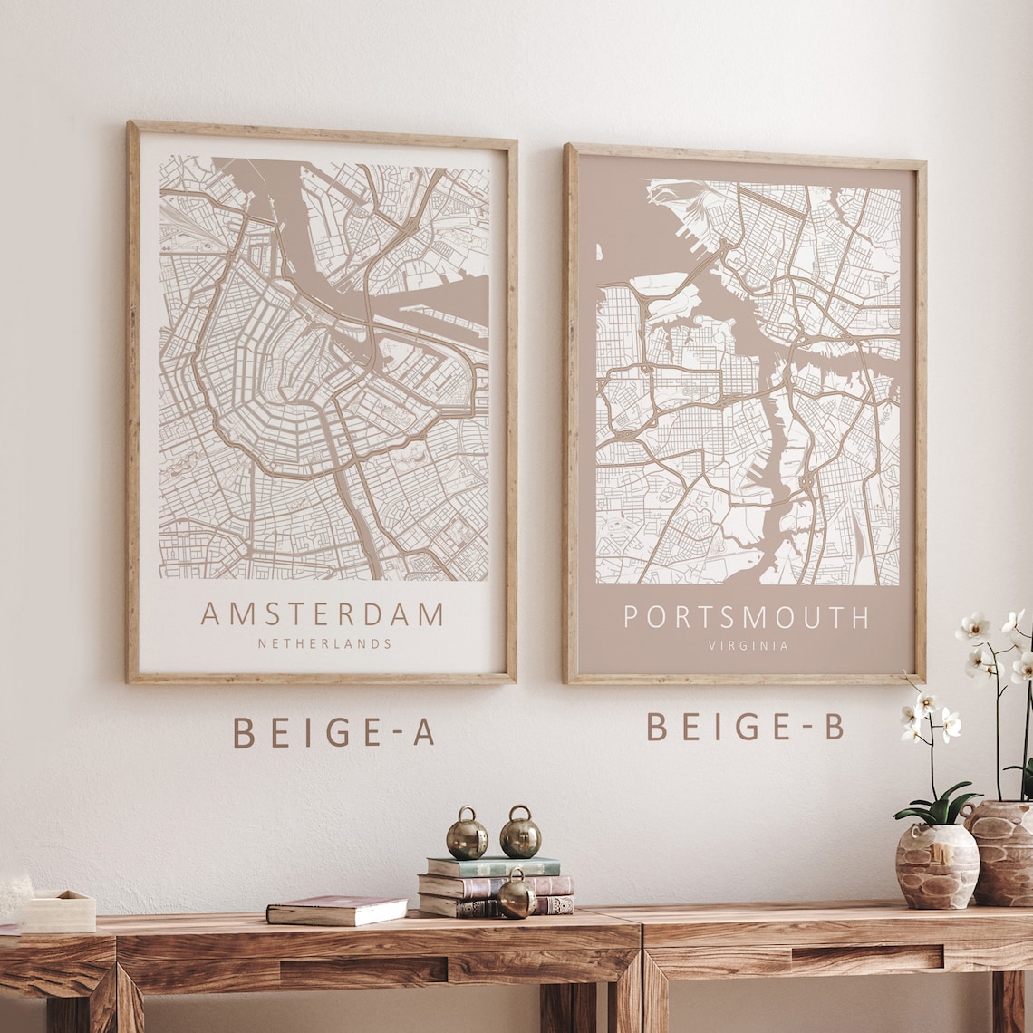 Custom Vintage Map Print: Personalized Location Wall Art (digital or ...