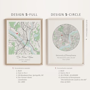 Custom Map Our First Home Map Valentines Day Gift for Him Anniversary ...